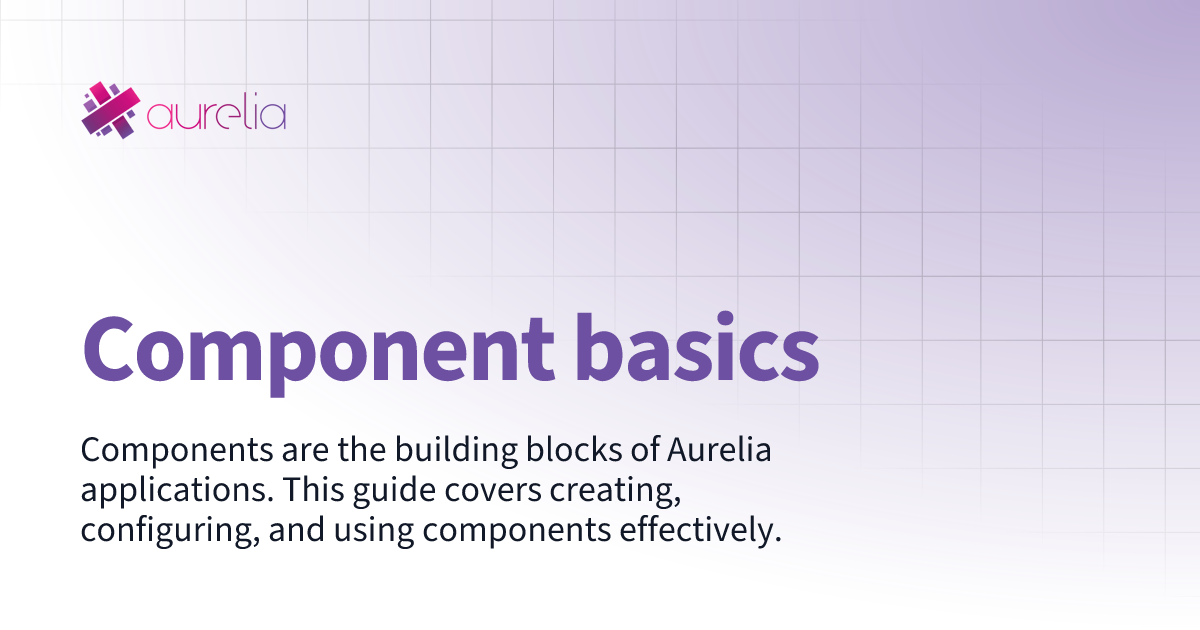 Component basics | The Aurelia 2 Docs
