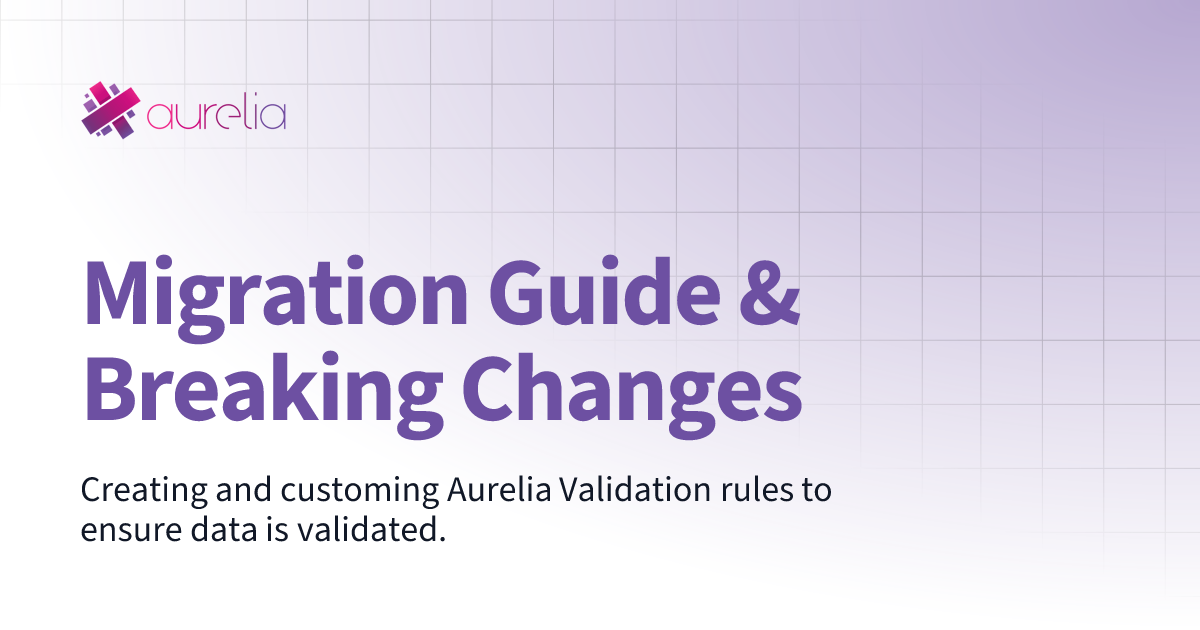 Migration Guide & Breaking Changes | The Aurelia 2 Docs