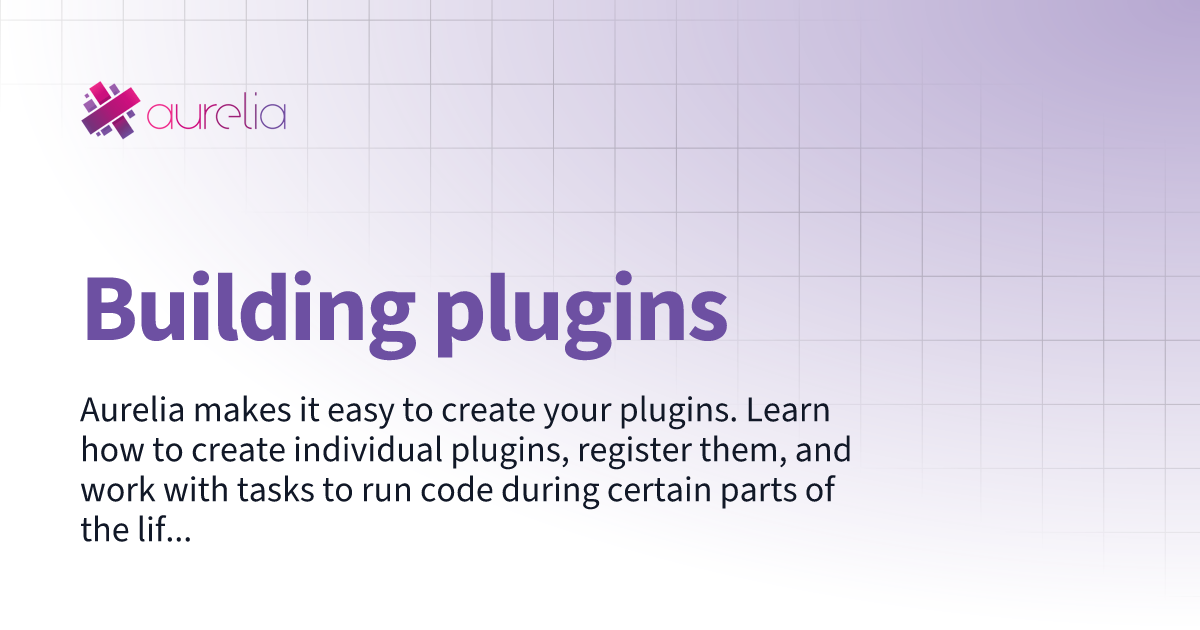 Building plugins | The Aurelia 2 Docs