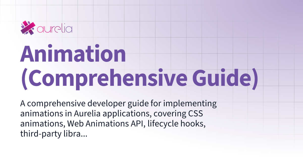 Animation (Comprehensive Guide) | The Aurelia 2 Docs
